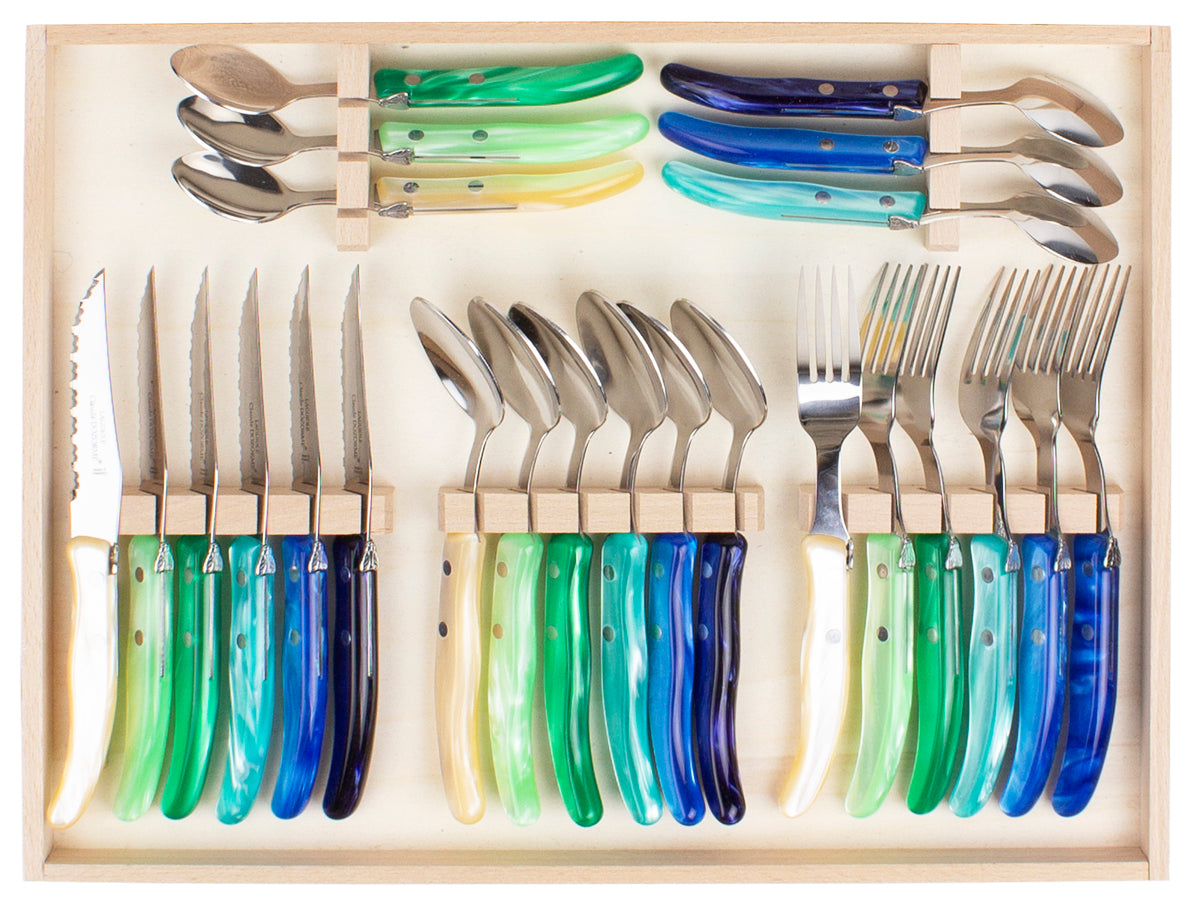 Laguiole Claude Dozorme Berlingot Twenty-four Piece Cutlery Set – Bon ...