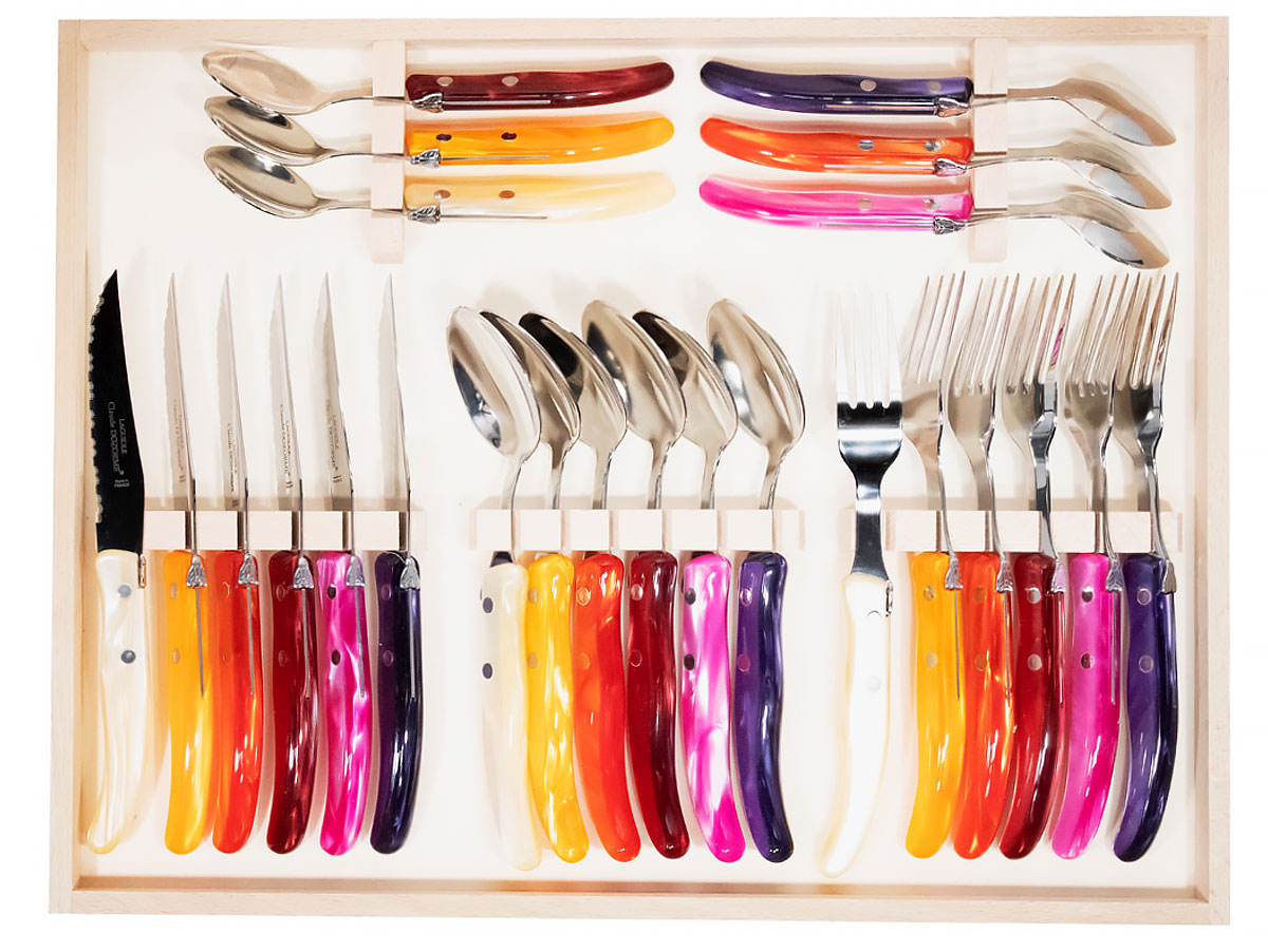 Laguiole Claude Dozorme Berlingot Twenty-four Piece Cutlery Set – Bon ...